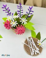 Q-Tip Flower Bouquet - DIY Joy