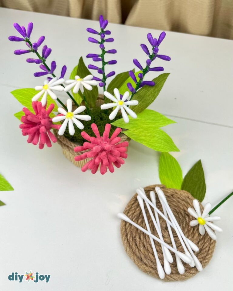 Q-Tip Flower Bouquet - DIY Joy
