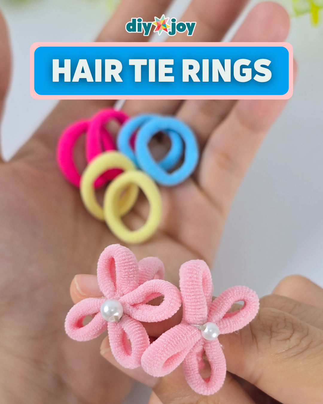 Easy DIY Hair Tie Rings - DIY Joy