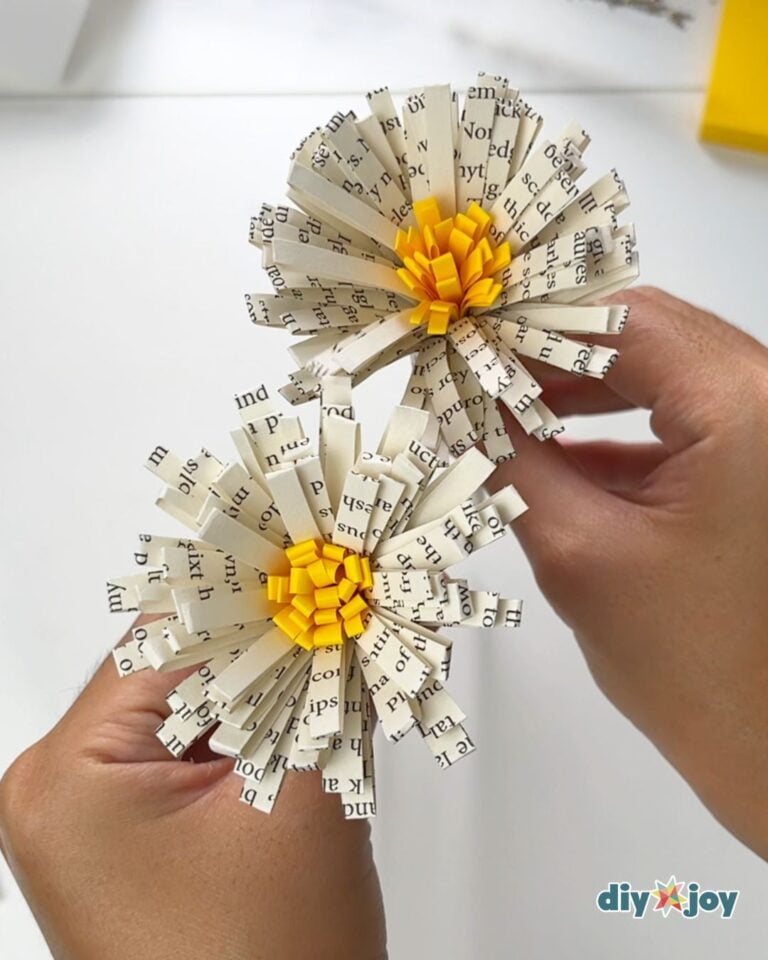 DIY Book Page Paper Flower - DIY Joy