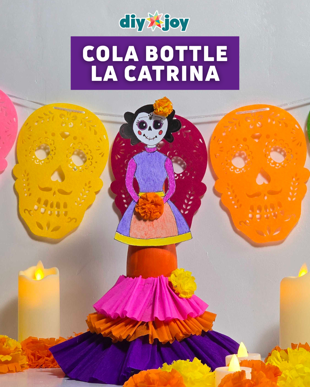 DIY La Catrina Using a Coca-Cola Bottle - DIY Joy