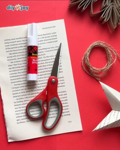 DIY Paper Star Ornament | Book Page Crafts - DIY Joy