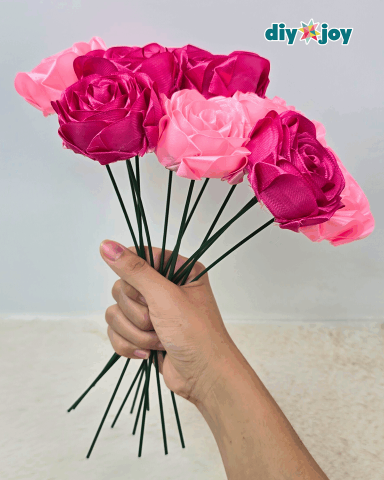 How to Make an Easy Ribbon Rose - DIY Joy