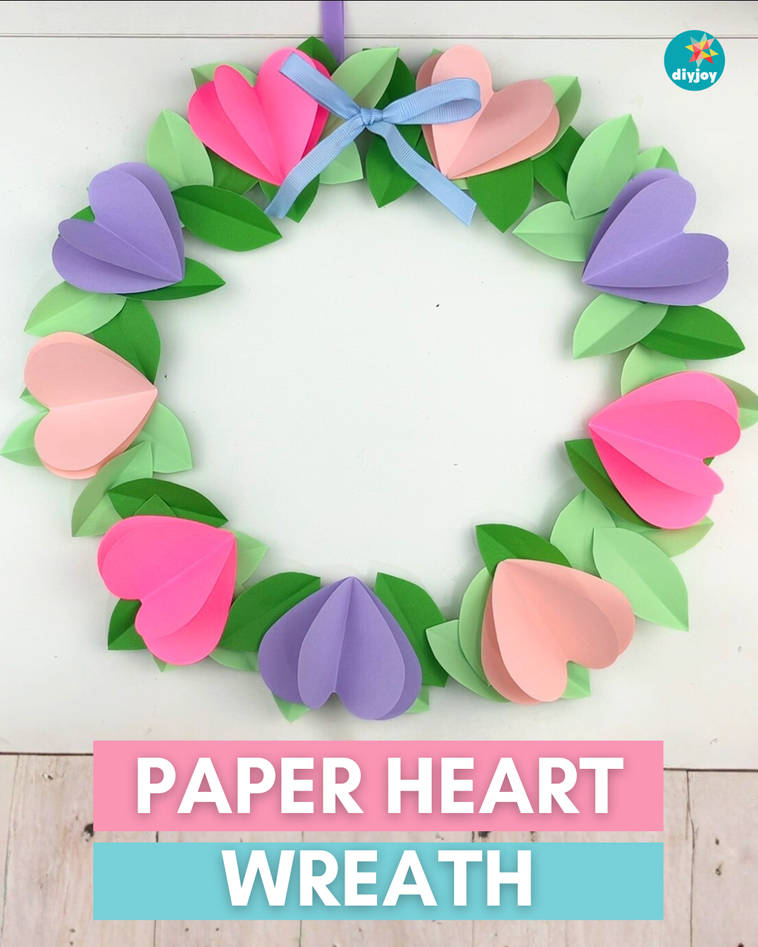 Diy Paper Heart Wreath Diy Joy