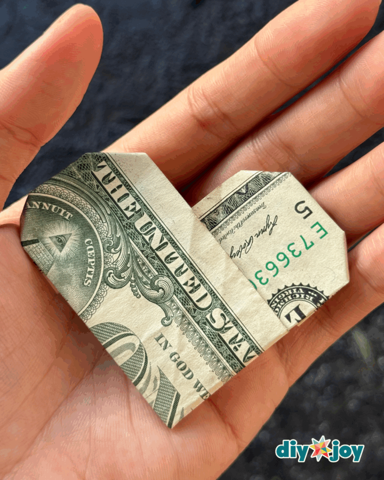 Easy $1 Bill Heart Origami Tutorial - DIY Joy