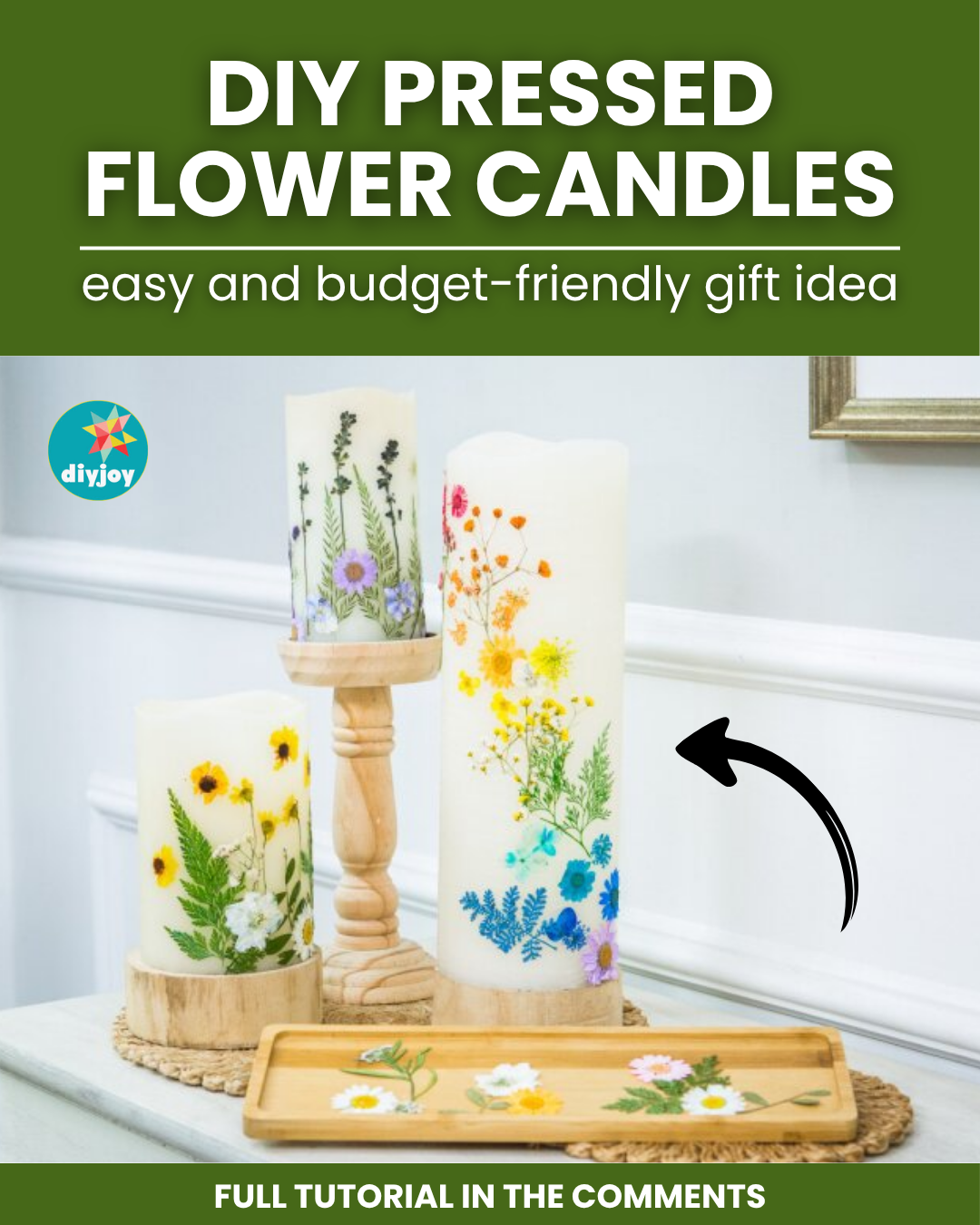 DIY Pressed Flower Candles Tutorial - DIY Joy