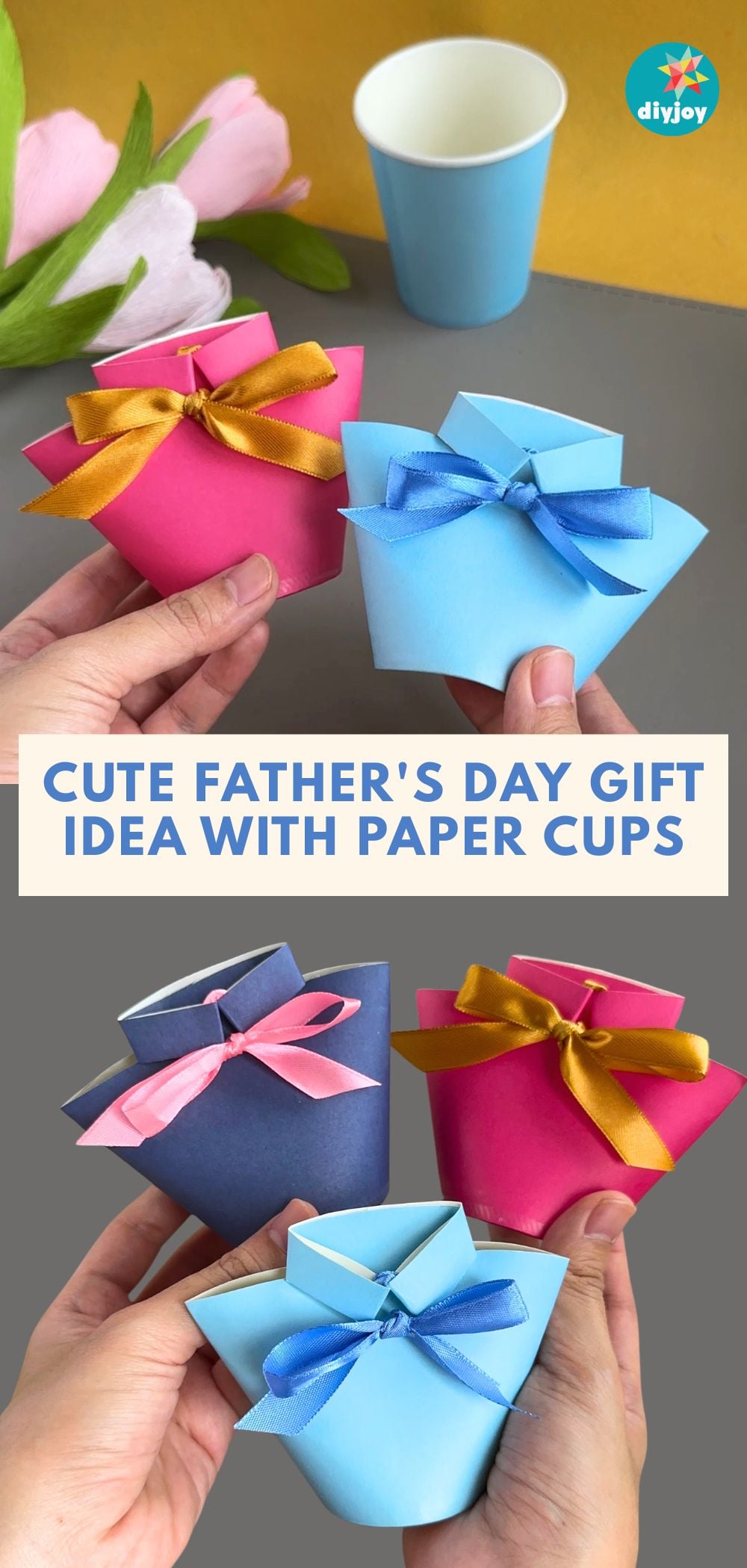 Father's Day Paper Cup Shirt Gift Idea - DIY Joy
